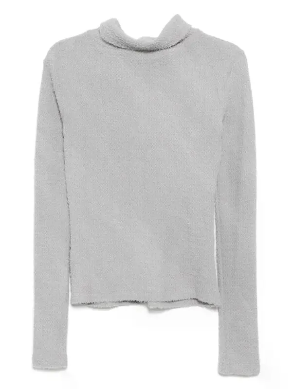 TOUT A COUP Brushed Knit Button-up Top