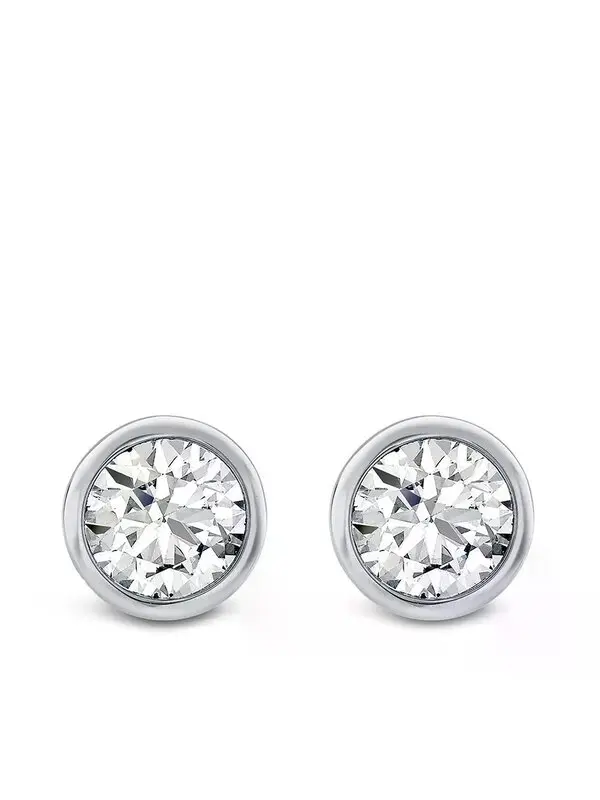 PRAGNELL 18kt White Gold Diamond Stud Earrings - Silver