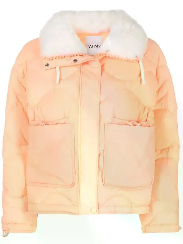 YVES SALOMON Padded Jacket With Drawstring Detail - Orange