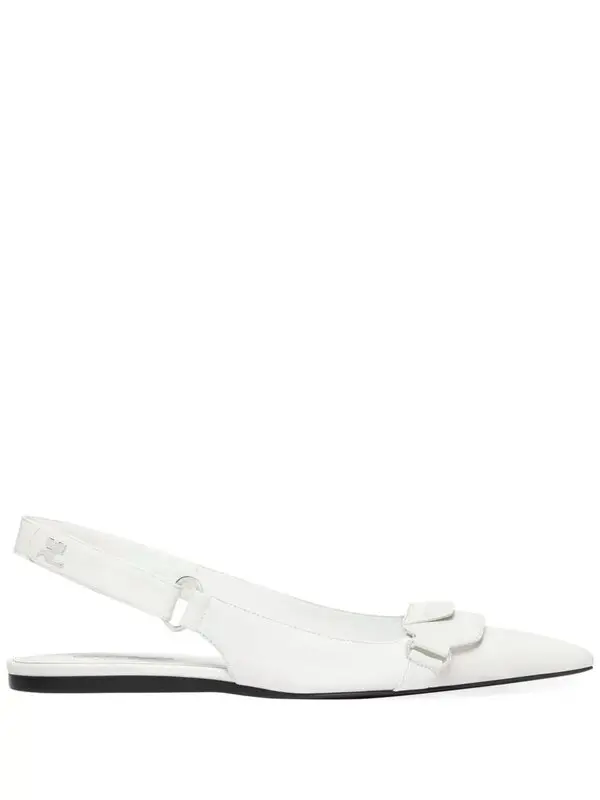 COURREGES Racer Ballet Flats - White
