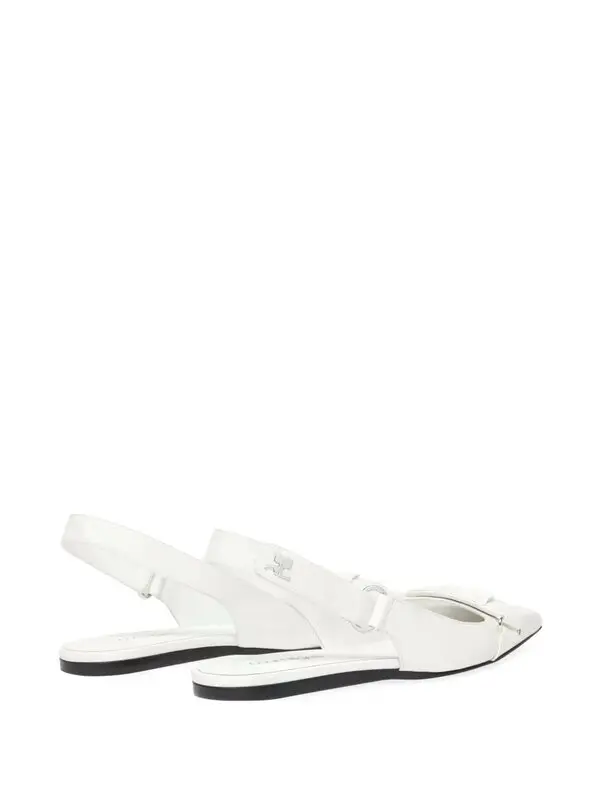 COURREGES Racer Ballet Flats - White