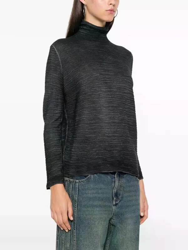 Avant Toi Ribbed Cashmere-silk Blend Roll Neck Sweater