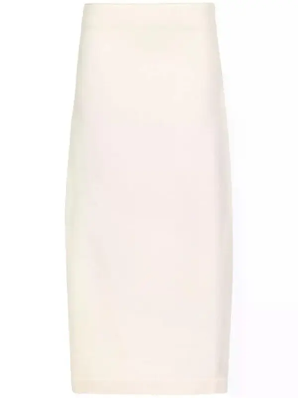 JIL SANDER Asymmetric Wool Midi Skirt