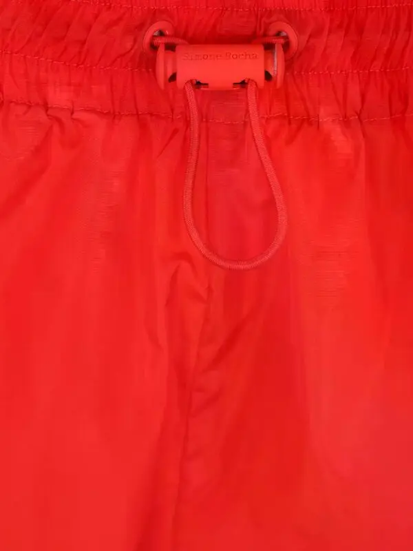 Simone Rocha Pleated Pocket Detail Shorts - Red