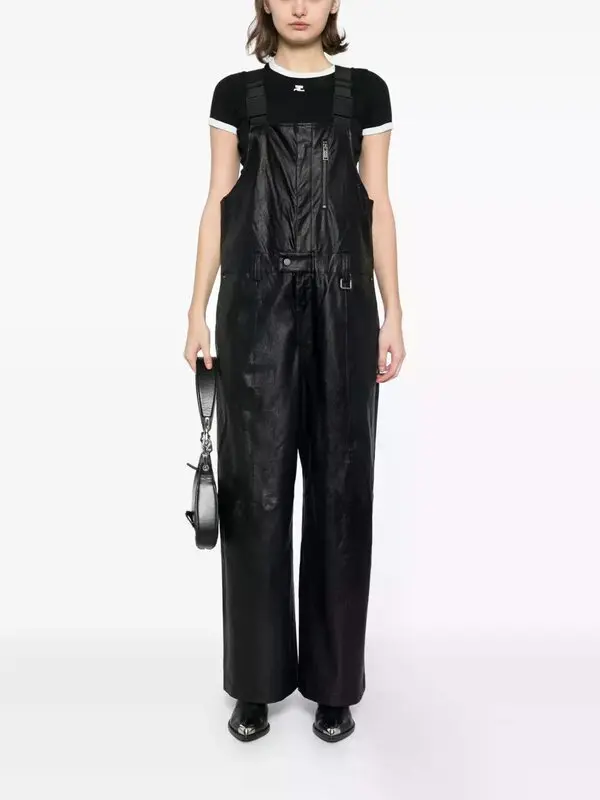 TEAM WANG DESIGN Choices Faux Leather Jumpsuit