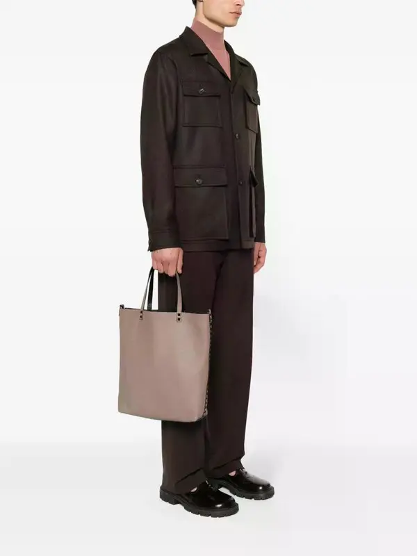 Valentino Garavani Rockstud-embellished Reversible Tote Bag - Neutrals