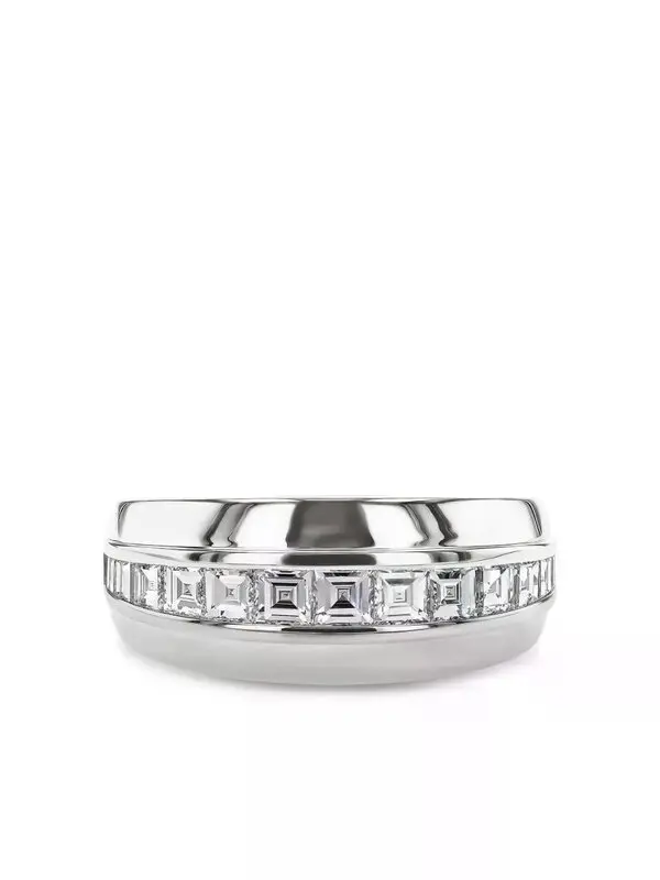 PRAGNELL Platinum Manhattan Ring With Diamonds