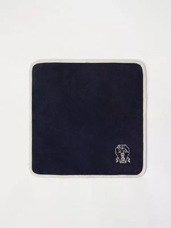 Brunello Cucinelli Embroidered Cotton Towels - Blue