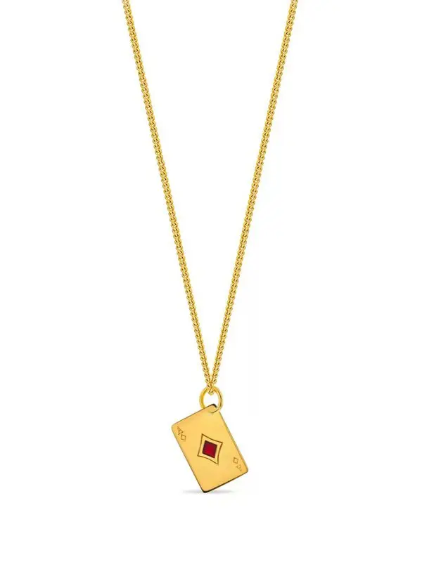 TRUE ROCKS Ace Of Diamonds Necklace - Gold
