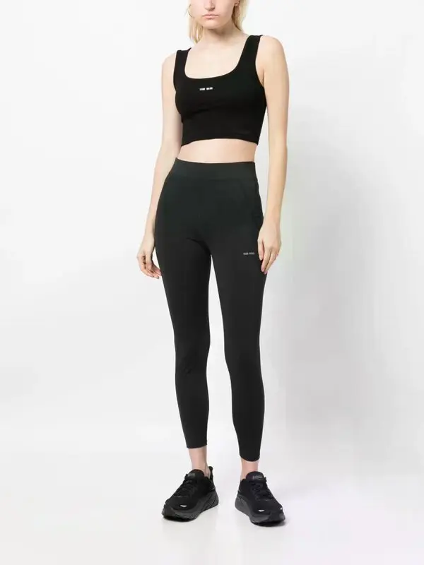 TEAM WANG DESIGN Logo-print Panelled Leggings