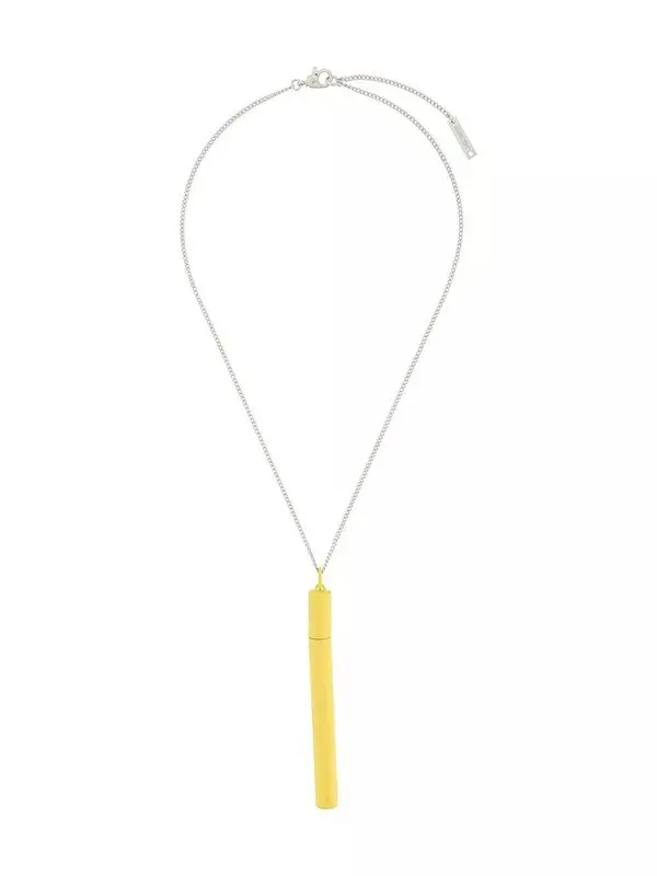 AMBUSH Yellow Brass Cigarette Case Necklace - Silver