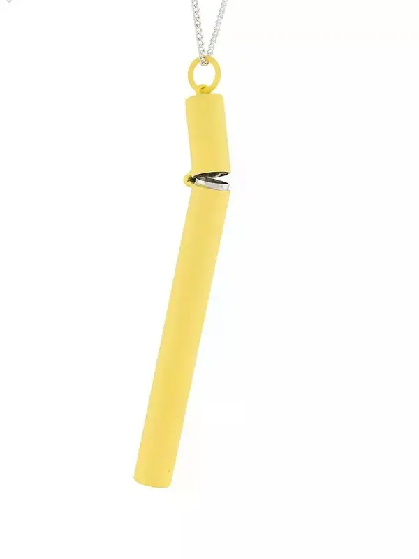 AMBUSH Yellow Brass Cigarette Case Necklace - Silver