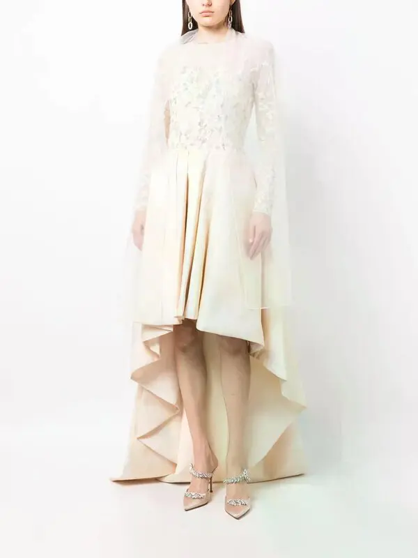 SAIID KOBEISY High-low Brocade Maxi Dress
