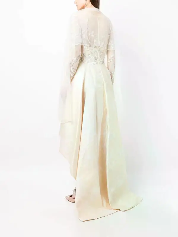 SAIID KOBEISY High-low Brocade Maxi Dress