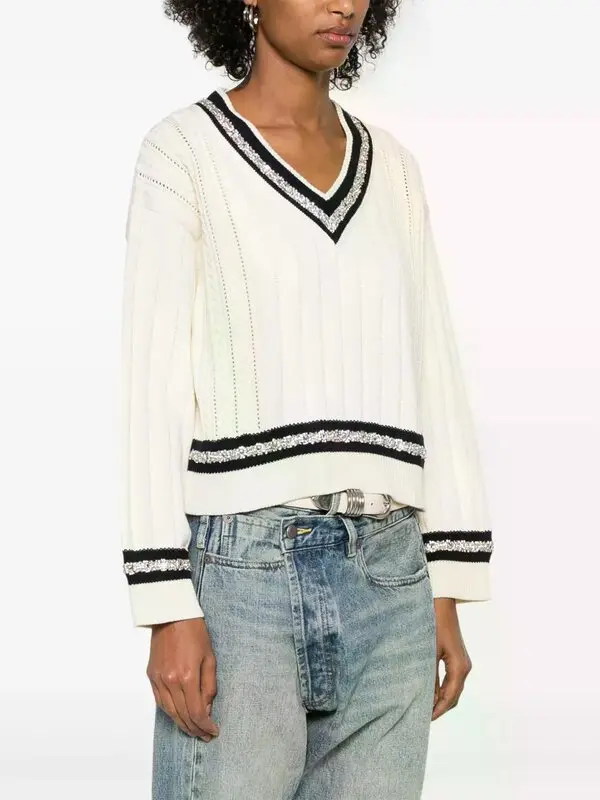 GOLDEN GOOSE Embellished V-neck Sweater