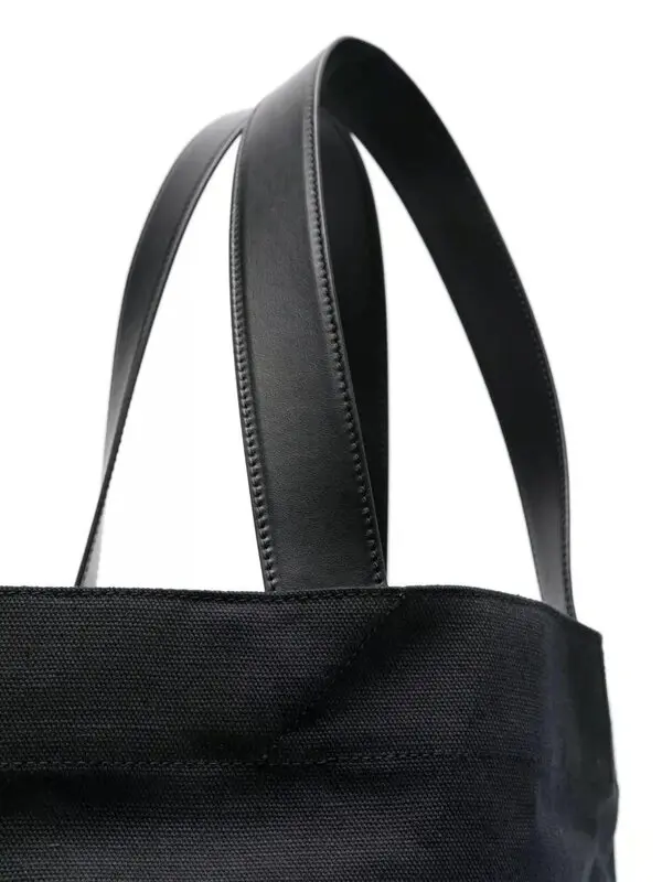 JIL SANDER Logo Print Tote Bag - Black