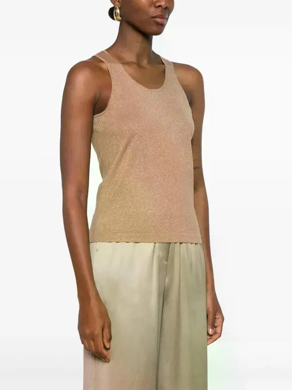 Brunello Cucinelli Lurex Tank Top - Brown