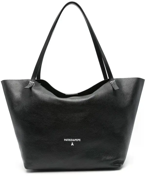 Patrizia Pepe Hammered-leather Tote Bag