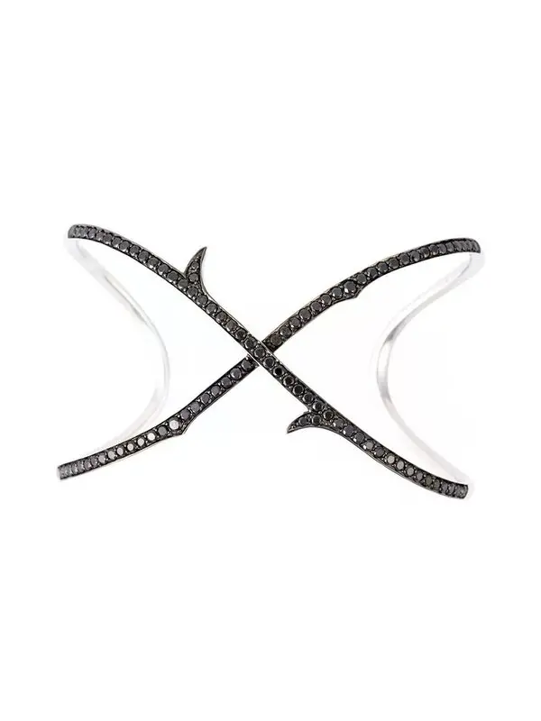 Stephen Webster 18kt White Gold And Black Diamond Cuff Bracelet