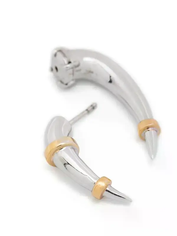 RAINBOW K 14k Yellow And White Gold Horn Single Earring