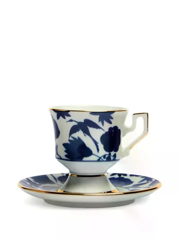 La DoubleJ Wildbird-print Espresso Cup