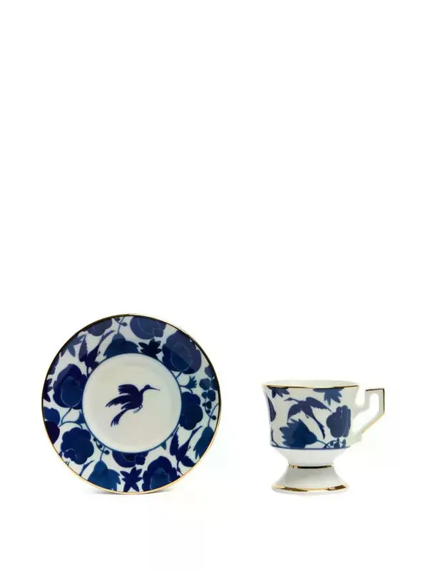 La DoubleJ Wildbird-print Espresso Cup