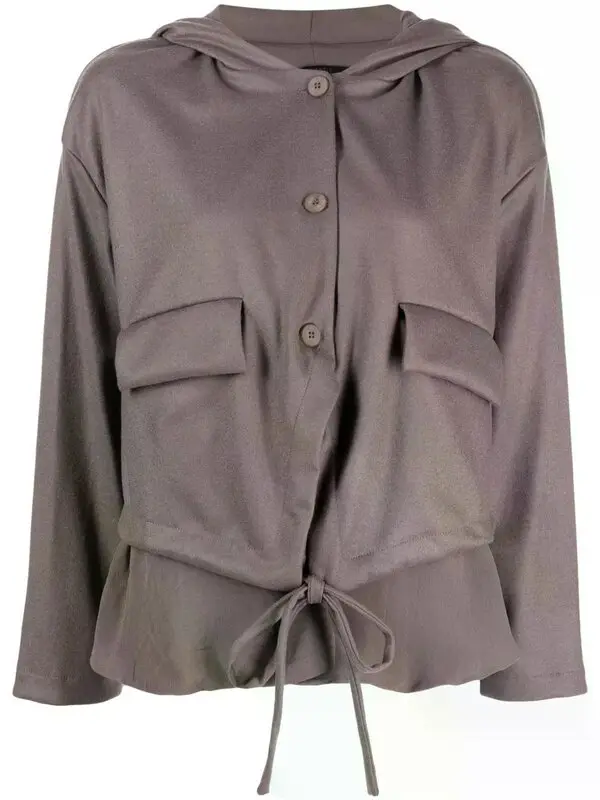 Transit Layered Hooded Jacket - Brown