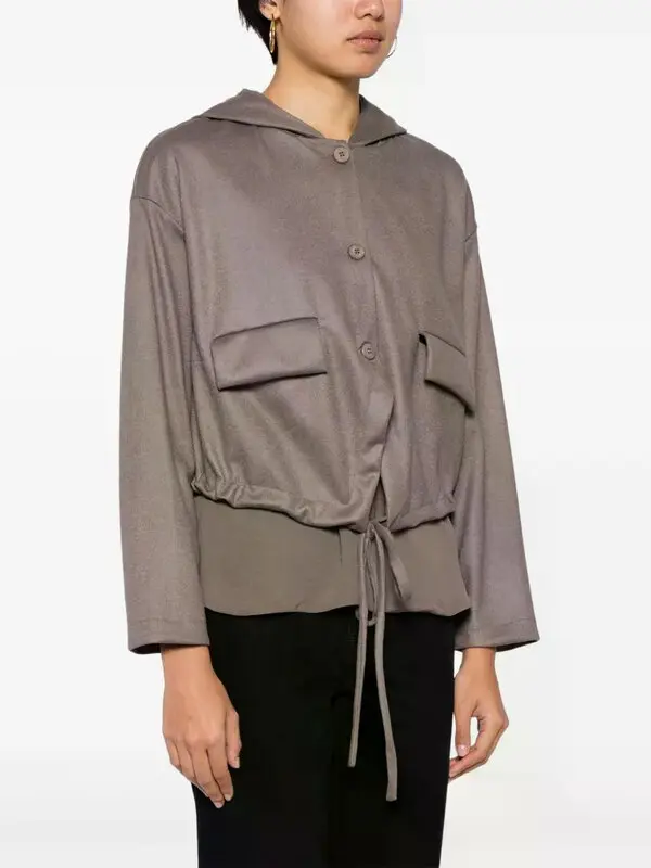 Transit Layered Hooded Jacket - Brown