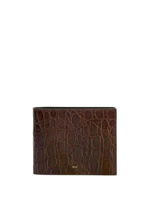 GIUSEPPE ZANOTTI Albert 2.0 Crocodile-print Leather Bi-fold Wallet