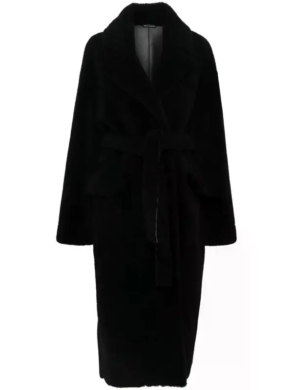 MANOKHI Shearling Coat - Black