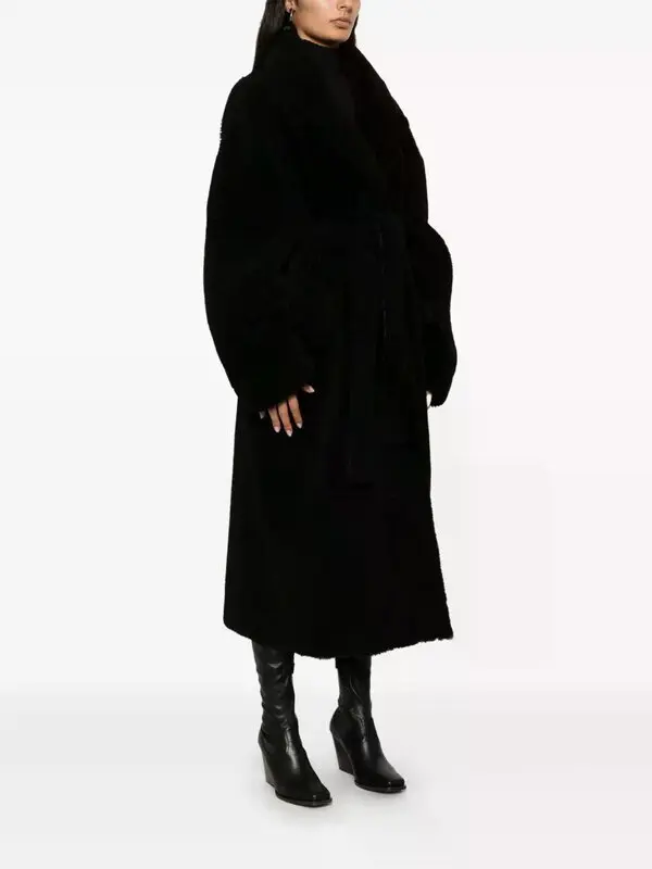 MANOKHI Shearling Coat - Black