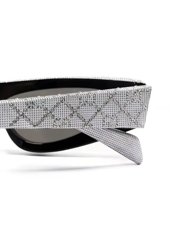 Gucci Embellished Cat Eye Sunglasses - Silver