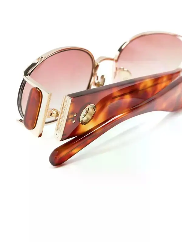 Linda Farrow Shelby Oval-frame Sunglasses - Brown