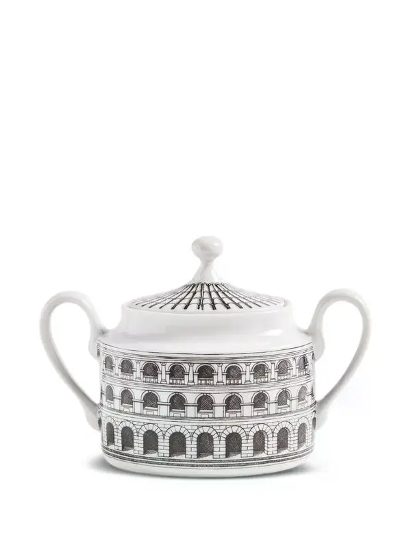 FORNASETTI Architettura Sugar Bowl - Grey