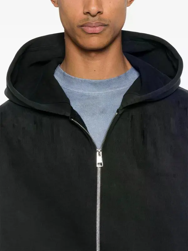 PURPLE BRAND Cotton Zip Hoodie - Black