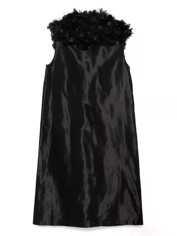Shiatzy Chen Embroidered Tulle Coat - Black