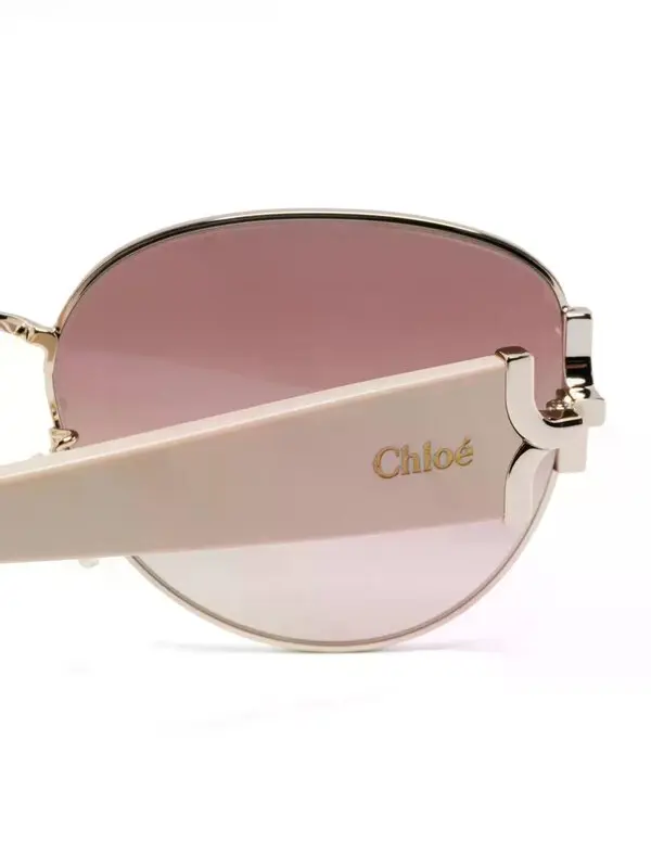 Chloé Geometric Frame Sunglasses