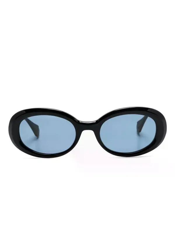 GIGI STUDIOS Anja Oval Sunglasses - Black