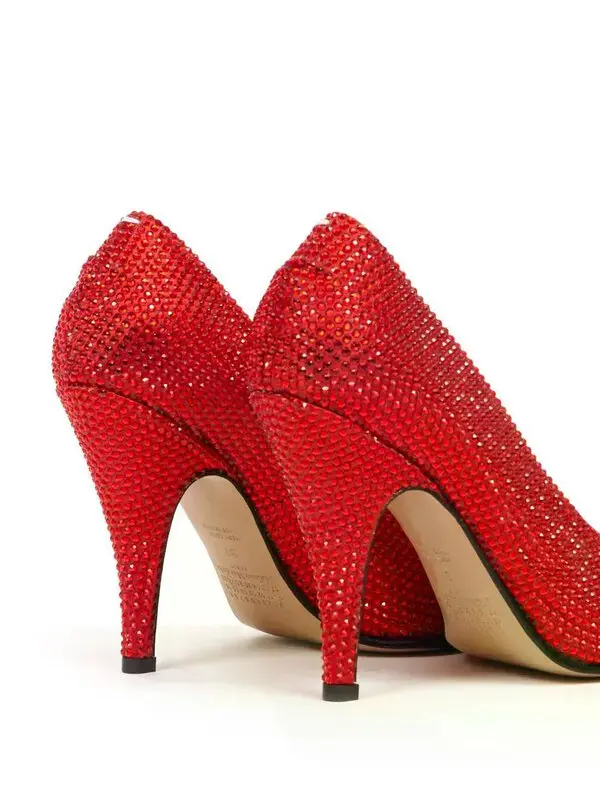 MAISON MARGIELA Tabi 110mm Rhinestone-embellished Pumps - Red