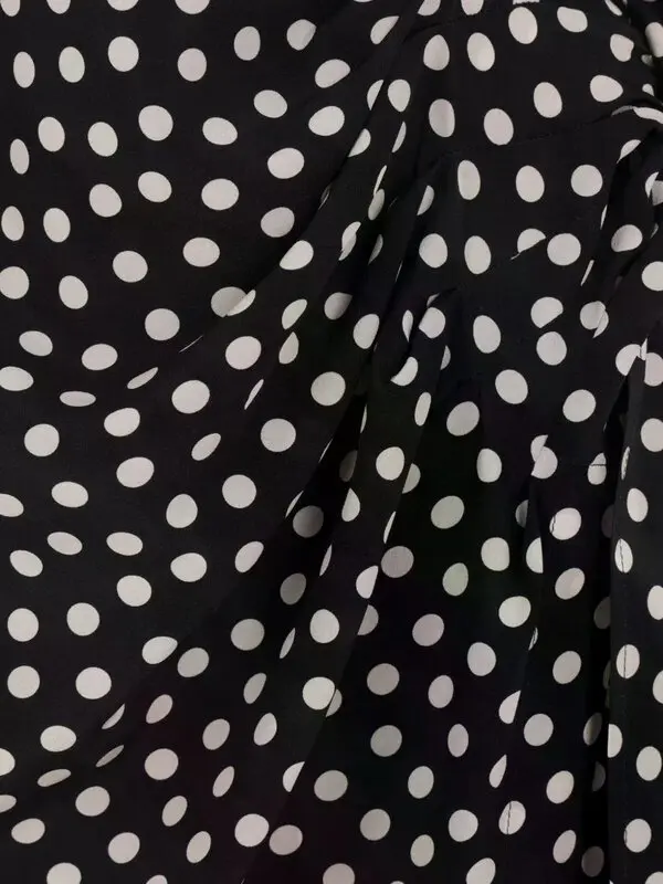 CRIDA MILANO Como Polka Dot Midi Dress