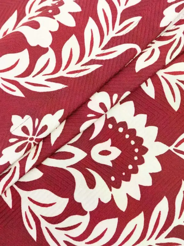 La DoubleJ Floral-print Herringbone Table Runner