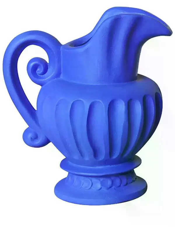 SELETTI Magna Graecia Caraffa Terracotta Vase - Blue