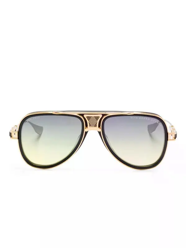 Dita Grand Decade Aviator Sunglasses - Black