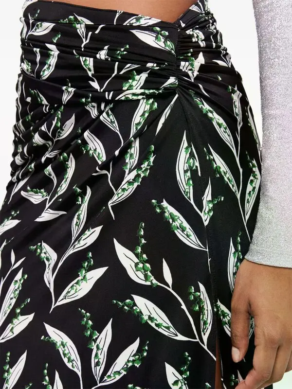Rabanne Graphic Print High-waist Maxi Skirt - Black