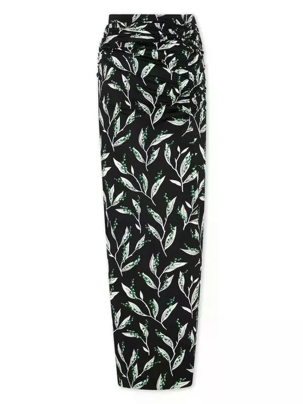 Rabanne Graphic Print High-waist Maxi Skirt - Black