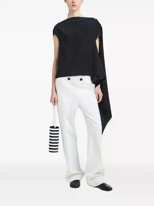 Proenza Schouler Boat Neck Draped Panel Top