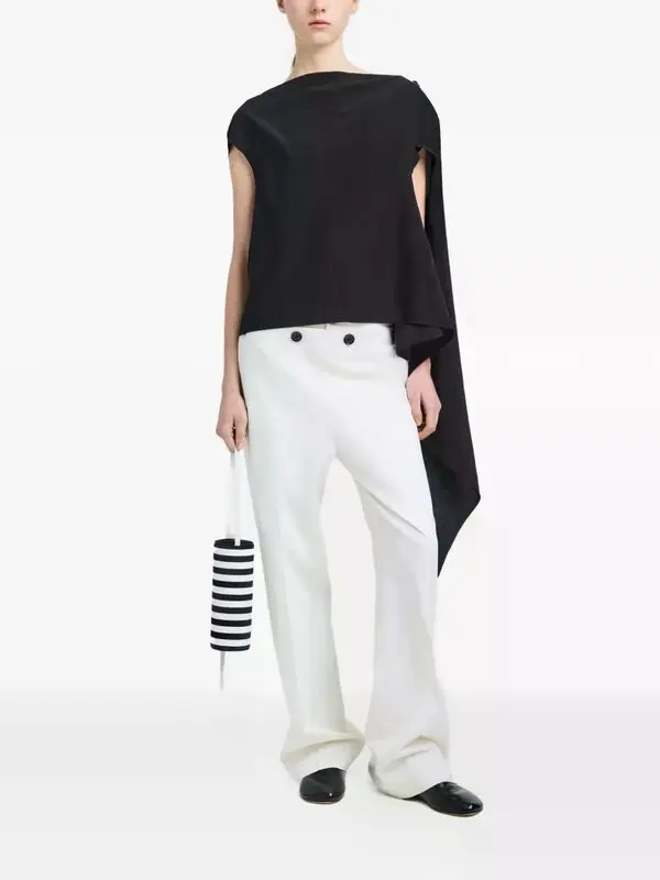 Proenza Schouler Boat Neck Draped Panel Top