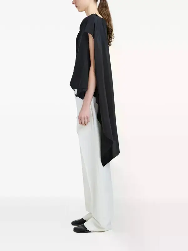 Proenza Schouler Boat Neck Draped Panel Top