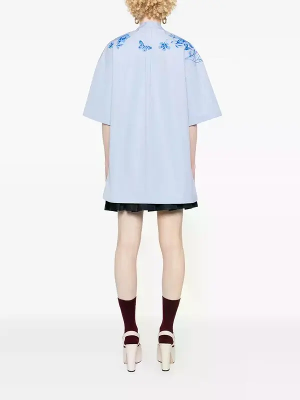 Gucci Horsebit Detail Poplin Dress