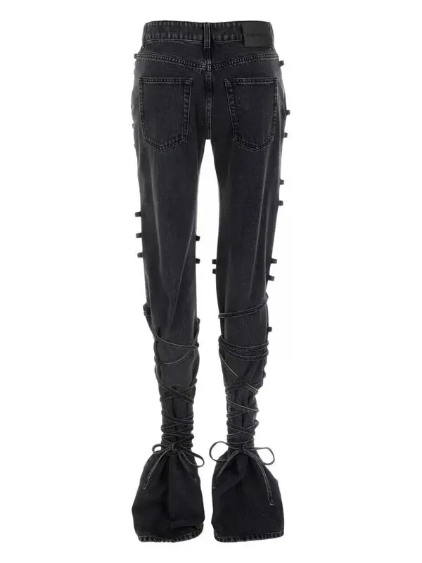 Alexander McQueen Asymmetrical Tied Jeans